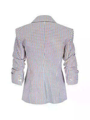 Veronica Beard Gingham-check Blazer - Blue
