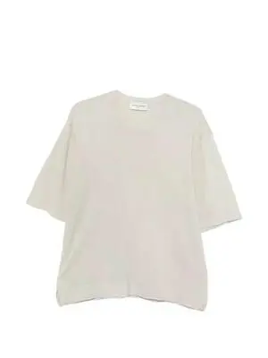 Officine Générale Fine-knit Crew-neck T-shirt - Neutrals