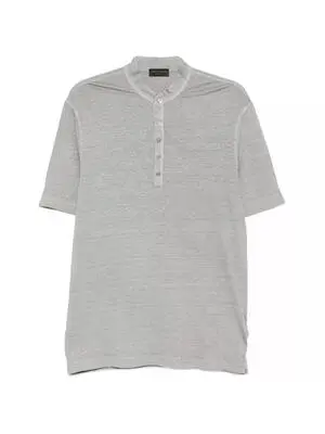 DELL'OGLIO Button-placket T-shirt - Grey