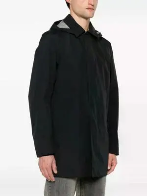 Herno Hooded Raincoat - Black