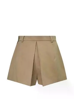 PUSHBUTTON Pleated A-line Shorts - Neutrals