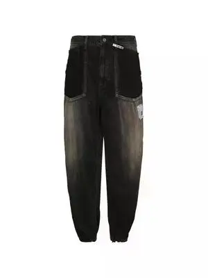Mihara Yasuhiro Cut-off Panelled Jeans
