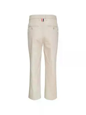 Thom Browne Belt-loop Relaxed-fit Trousers - Neutrals
