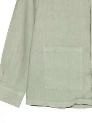 DELL'OGLIO Camp Collar Shirt - Green