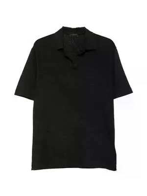 DELL'OGLIO V-neck T-shirt - Black