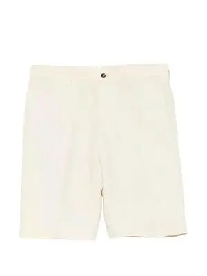 DELL'OGLIO Button Pleated Shorts - Neutrals