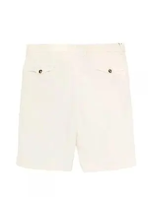 DELL'OGLIO Button Pleated Shorts - Neutrals