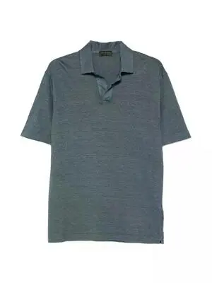 DELL'OGLIO V-neck T-shirt - Blue