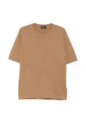 DELL'OGLIO Crew-neck T-shirt - Neutrals