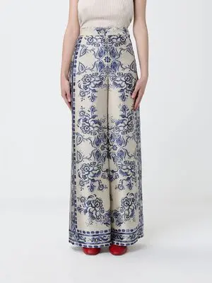 Liu Jo Printed Wide Leg Trousers - Blue