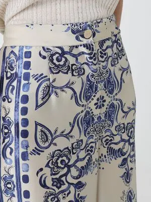 Liu Jo Printed Wide Leg Trousers - Blue