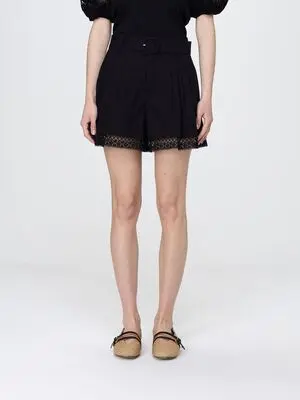 TWINSET Cotton Shorts With Belt - Black