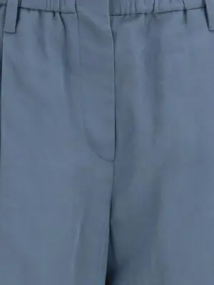Brunello Cucinelli Wide-leg Cotton Trousers - Blue