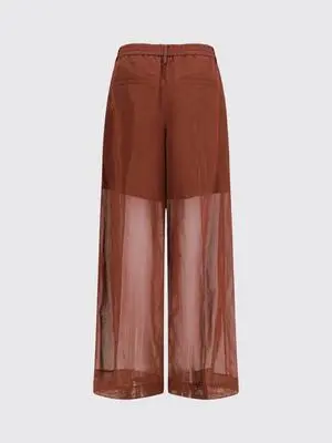Brunello Cucinelli Wide-leg Cotton Trousers - Red