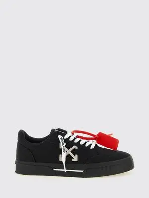 Off-White Vulcanized Canvas Low Top Sneakers - Black