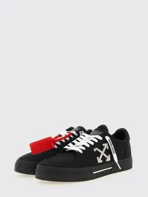 Off-White Vulcanized Canvas Low Top Sneakers - Black