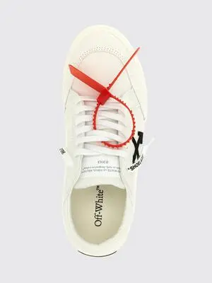 Off-White Vulcanized Canvas Low Top Sneakers - White