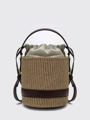 Chloé Charms Raffia And Leather Bucket Bag