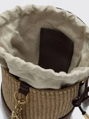 Chloé Charms Raffia And Leather Bucket Bag