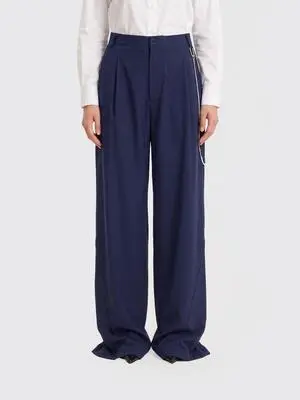 DARKPARK Wide-leg Cotton Trousers - Navy