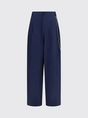 DARKPARK Wide-leg Cotton Trousers - Navy