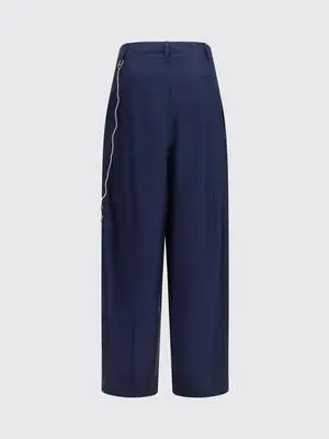 DARKPARK Wide-leg Cotton Trousers - Navy