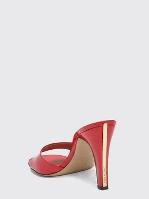 FERRAGAMO Patent Leather High Heel Mules - Red