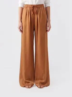 FORTE_FORTE Silk Palazzo Trousers - Brown