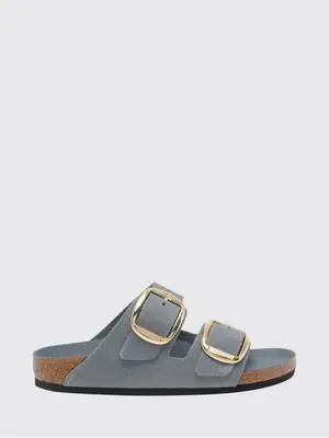 BIRKENSTOCK Arizona Big Buckle Oiled Leather Sandals - Grey