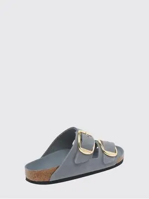 BIRKENSTOCK Arizona Big Buckle Oiled Leather Sandals - Grey