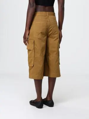 Pinko Cotton Gabardine Cargo Shorts - Brown