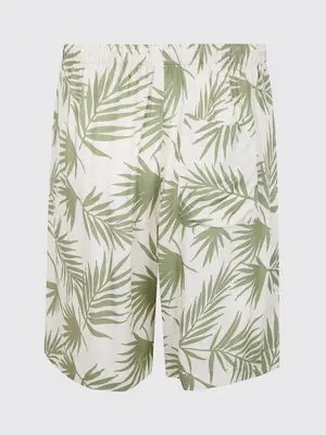 LANEUS Printed Viscose Drawstring Shorts