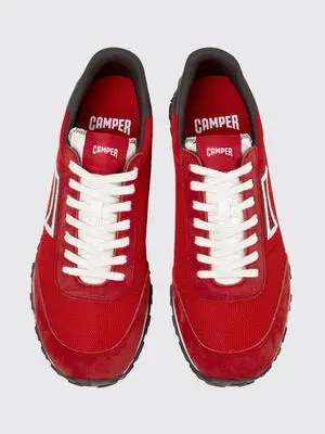 Camper Drift Walk Sneakers In Recycled Fabric And Suede - Red