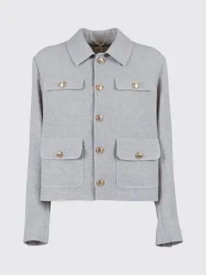 CIRCOLO 1901 Linen And Cotton Jacket - Grey