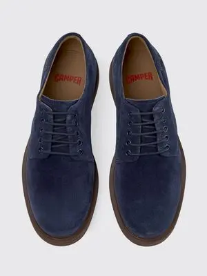 Camper Norman Suede Derby Lace Up Shoes - Blue