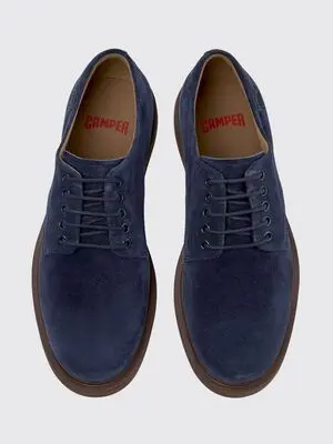 Camper Norman Suede Derby Lace Up Shoes - Blue