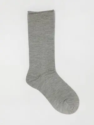 Brunello Cucinelli Cashmere Blend Mid-Calf Socks Grey