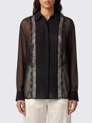 Roberto Cavalli Silk Shirt With Lace Inserts