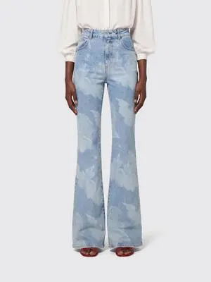 Fiorucci Printed Denim Flared Jeans