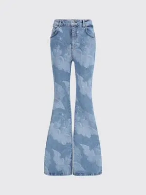 Fiorucci Printed Denim Flared Jeans
