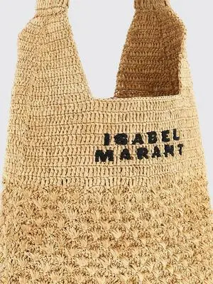 Isabel Marant Étoile Praia Raffia Shoulder Bag - Sand