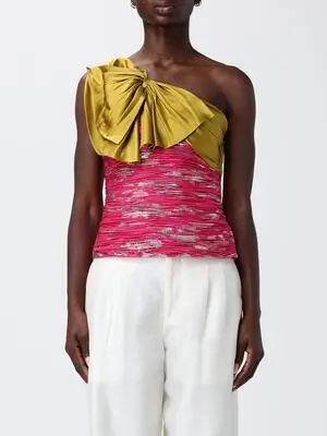 Valentino Garavani One Shoulder Bow Detail Top - Fuchsia