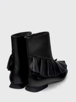 Camper Ankle Boots With Ruffle Detailing