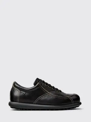Camper Calfskin Leather Lace Up Sneakers - Black