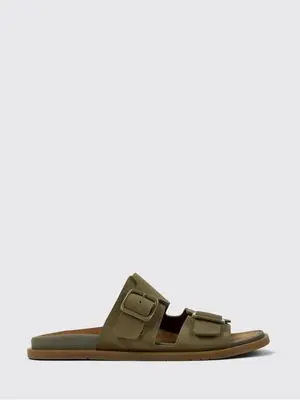 Camper Lluc Suede Sandals With Double Strap Closure - Green