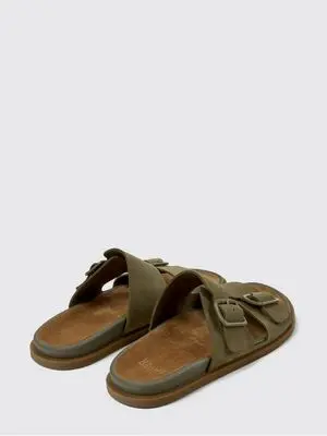 Camper Lluc Suede Sandals With Double Strap Closure