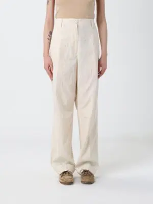Dries Van Noten Cotton Wide Leg Trousers - Ecru