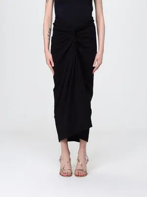 Dries Van Noten Cotton Pareo Midi Skirt - Black