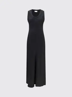 AMI Paris Long Satin Sheath Dress