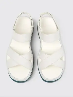 Camper Pelotas Flota Up Leather Platform Slingback Sandals
